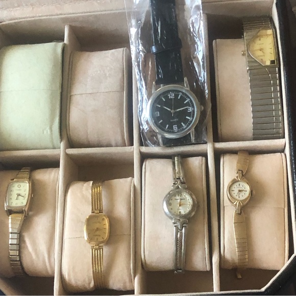 Accessories | Six Vintage Watches Plus Watch Box | Poshmark